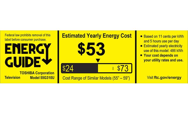 Toshiba 55G310U 55" 1080p LCD HDTV at Crutchfield