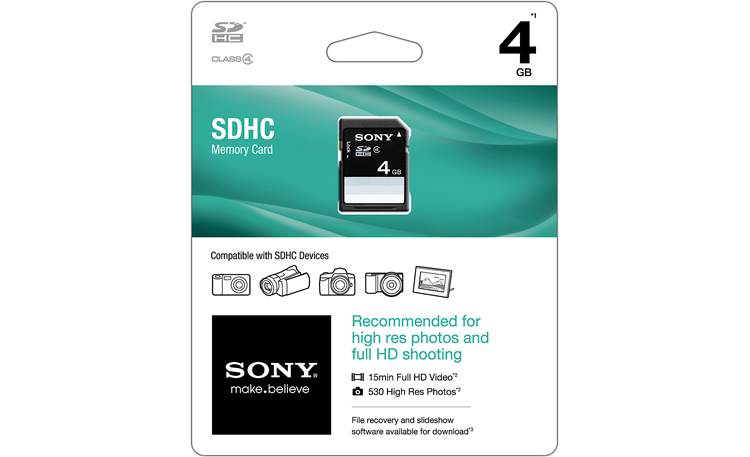 Sony SDHC Memory Card (4GB) Speed Class 4 at Crutchfield
