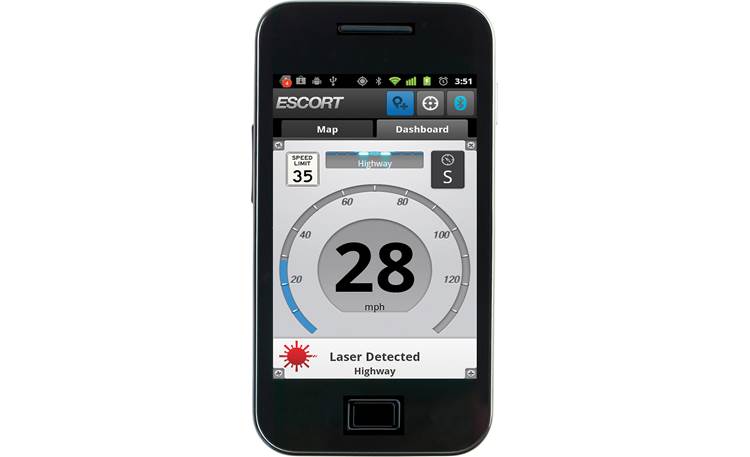 Escort SmartRadar™ Radar detector with separate display and iPhone ...