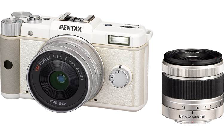 Pentax Q Double Lens Kit (White) Compact interchangeable lens hybrid ...
