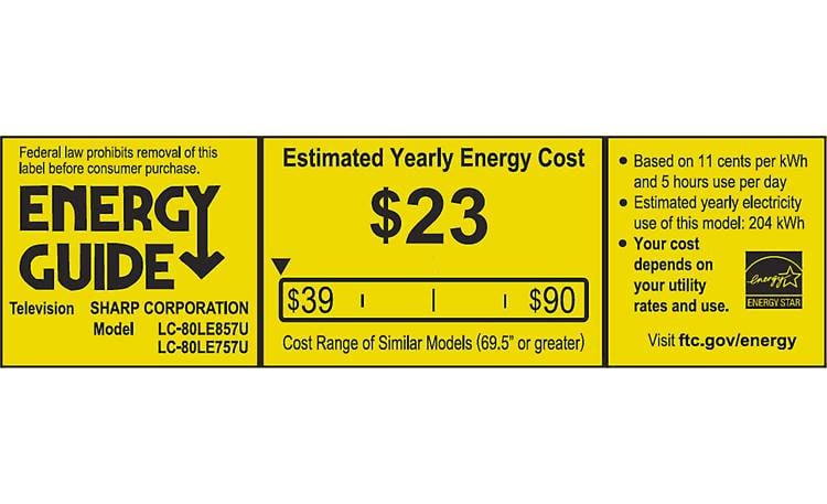 Sharp LC-80LE857U 80" 1080p 3D LED-LCD HDTV with Wi-Fi® at Crutchfield