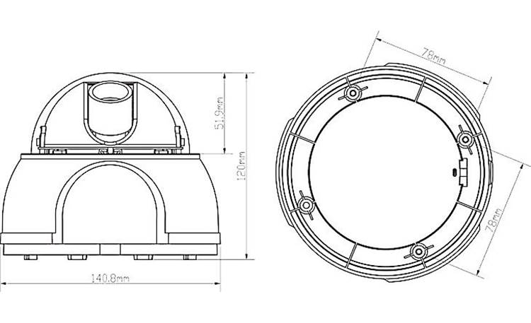 ClearView D-52 Indoor dome surveillance camera with 2.8-12mm zoom lens ...