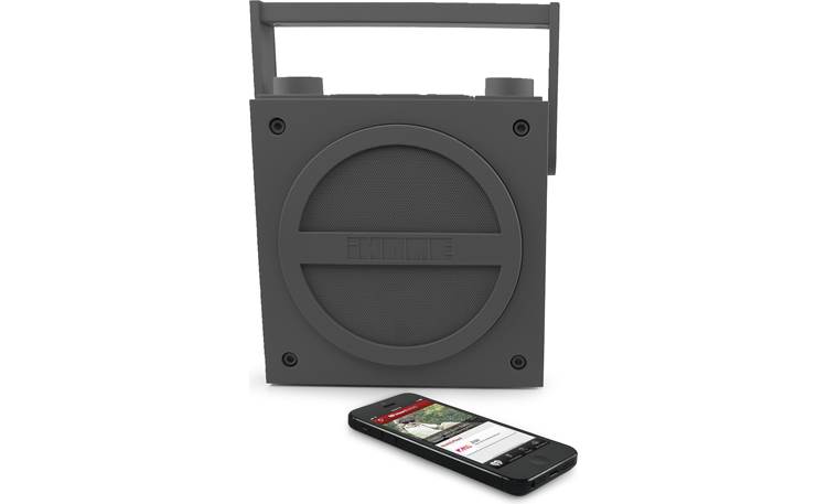 iHome iBT4 (Gray) Portable Bluetooth® boombox with FM radio at Crutchfield