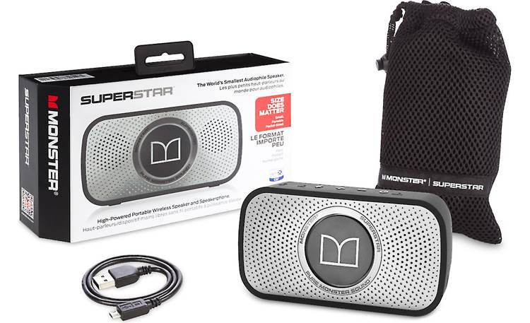 Monster SuperStar™ (Grey) Portable Bluetooth® powered speaker with high ...