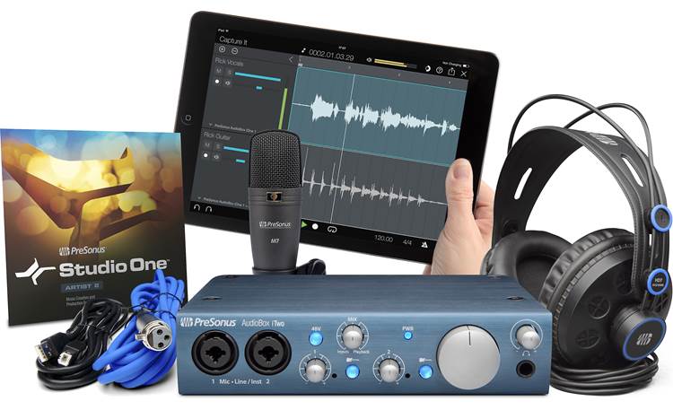 PreSonus AudioBox™ iTwo Studio Home and mobile recording bundle with ...
