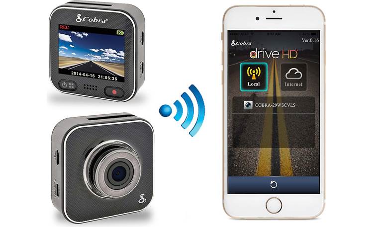 Cobra CDR 900 Super HD dash cam with Wi-Fi® at Crutchfield