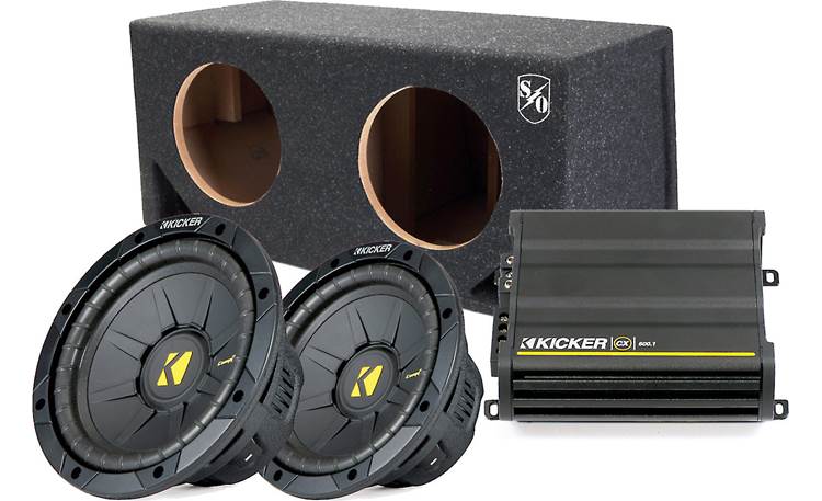 Kicker 600-watt Bass Package Includes 12CX600.1 amplifier, two 40CWS84 ...