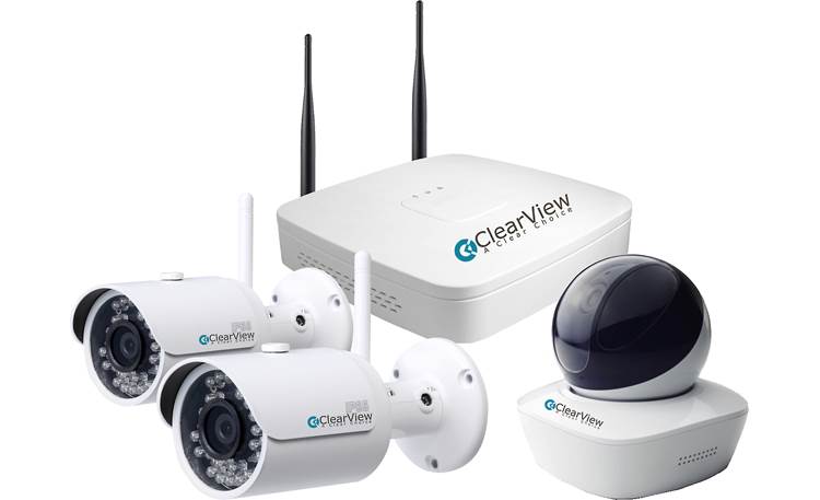 ClearView Wireless Outdoor/Indoor Bundle 4-channel wireless HD video ...