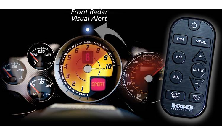K40 RL200i Stealth-mount radar detector with GPS at Crutchfield