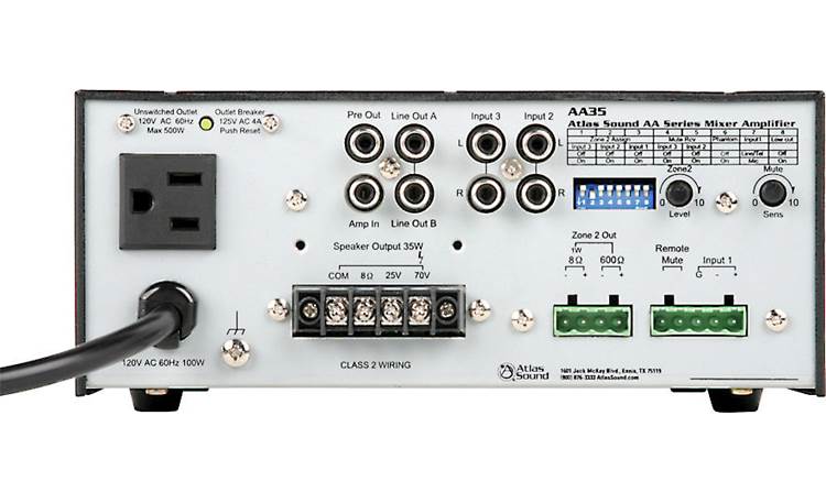 Atlas AA35 3-input mixer/amplifier — 35 watts RMS x 1 at Crutchfield