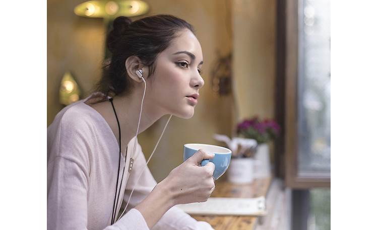 KEF M100 (Champagne Gold) In-ear headphones with Apple® remote and microphone at Crutchfield