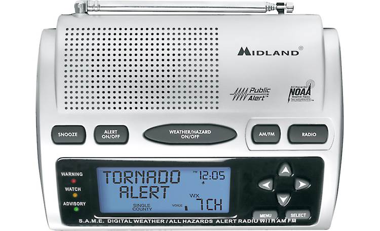 Midland WR300 AM/FM weather alert radio at Crutchfield