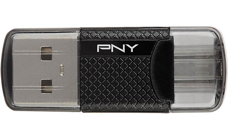 PNY Elite microSDXC card with OTG Reader (64GB) USB On-The-Go card ...