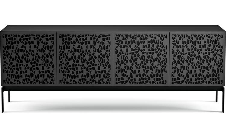 BDI Elements 8779 (Charcoal w/Mosaic Doors) Audio/video cabinet with tall console base for TVs ...