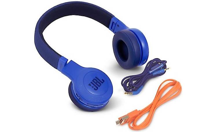JBL E45BT (Blue) Wireless Bluetooth® on-ear headphones at Crutchfield