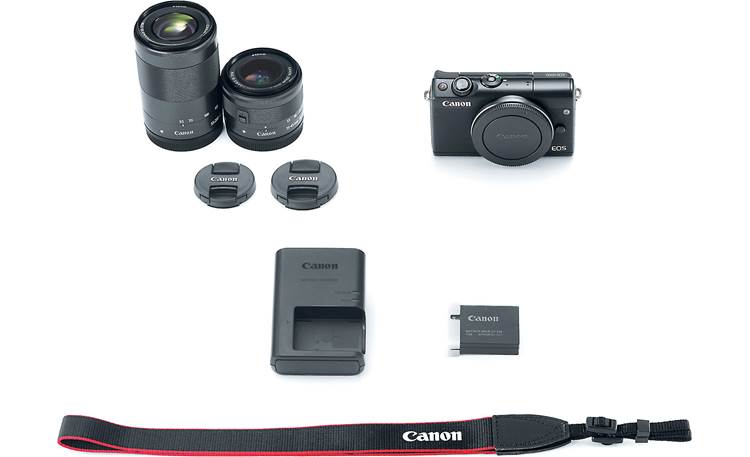 Canon EOS M100 Two Lens Kit (Black) 24.2-megapixel mirrorless camera ...