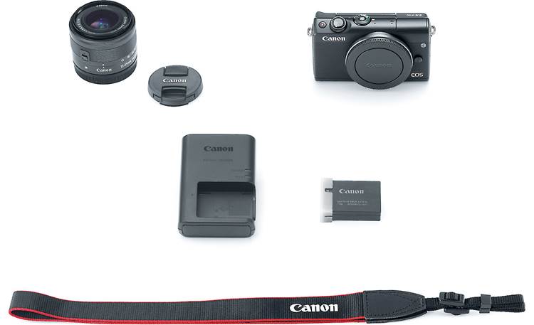 Canon EOS M100 Kit (Black) 24.2-megapixel mirrorless camera with 15 ...
