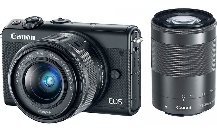 Canon EOS M100 Two Lens Kit (Black) 24.2-megapixel mirrorless camera ...