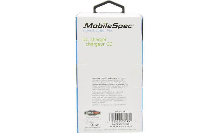 MobileSpec MBS01172 12-volt dual USB charger with glass punch and seat ...