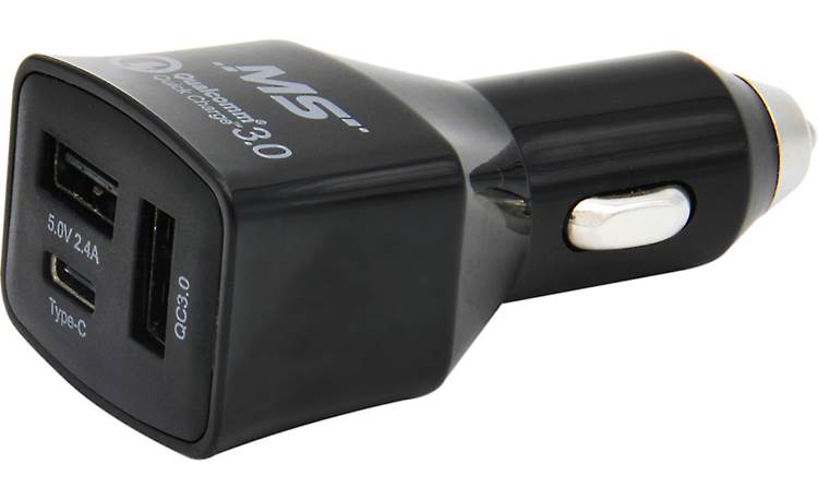 MobileSpec MBS01302 12-volt triple-port USB charger with QualComm ...