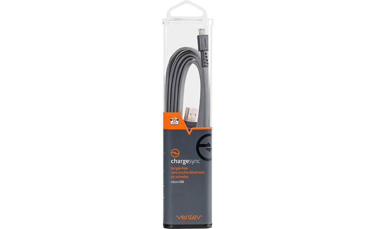 Ventev chargesync flat (Gray, 6-foot) Type-A USB-to-micro USB cable at Crutchfield