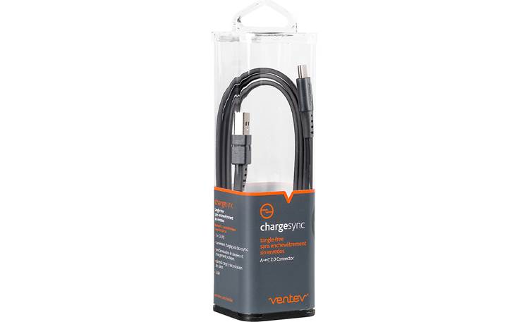 Ventev chargesync flat (Black, 3-foot) Type-A USB-to-USB-C 2.0 cable at ...