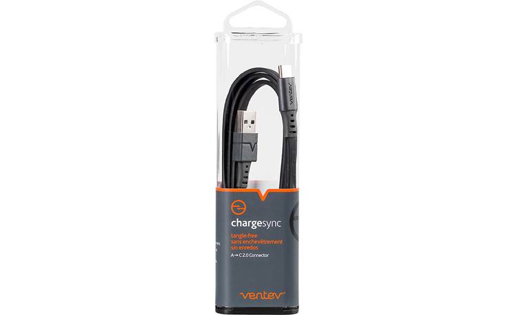 Ventev chargesync flat (Black, 3-foot) Type-A USB-to-USB-C 2.0 cable at ...