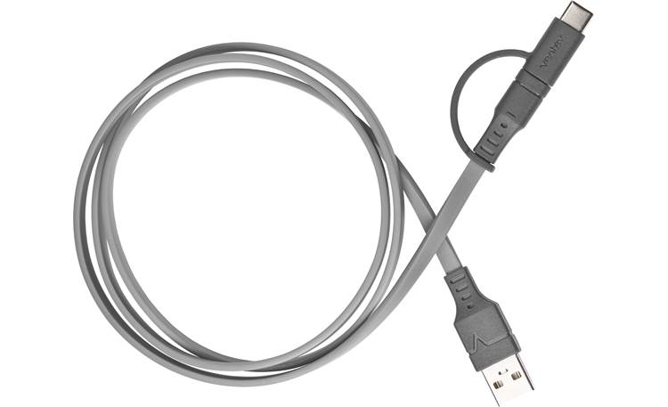 Ventev chargesync flat (Gray, 3-foot) 2-in-1 cable: USB-A to micro USB ...