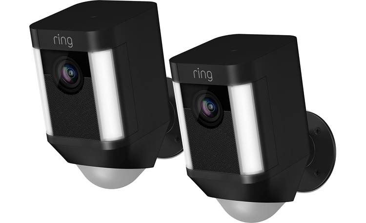 Ring Spotlight Cam Battery Bundle (Black) Two battery-powered security ...