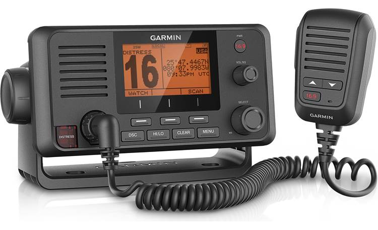 Garmin VHF 215 Marine VHF radio with NMEA 2000 compatibility and built ...