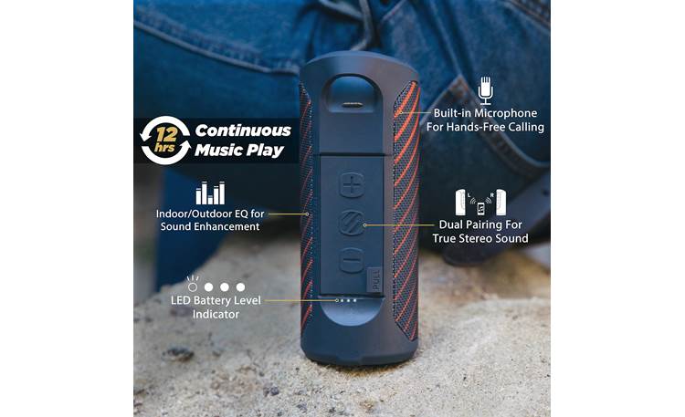 Scosche BoomBottle® MM (Red Stripe) Waterproof portable Bluetooth ...