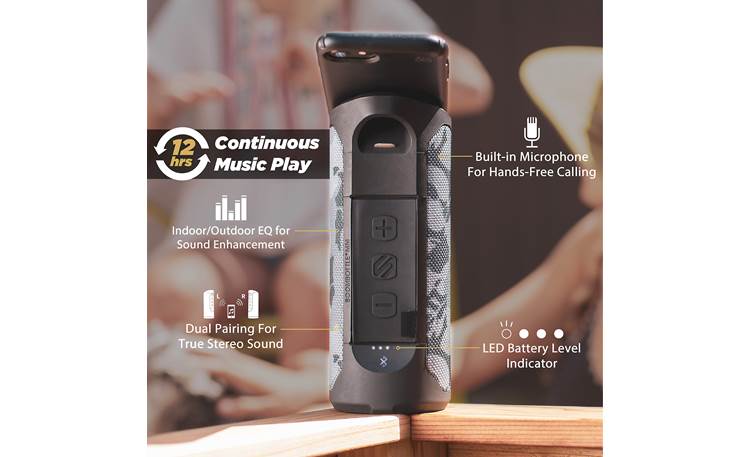 Scosche BoomBottle® MM (Black Camo) Waterproof portable Bluetooth ...