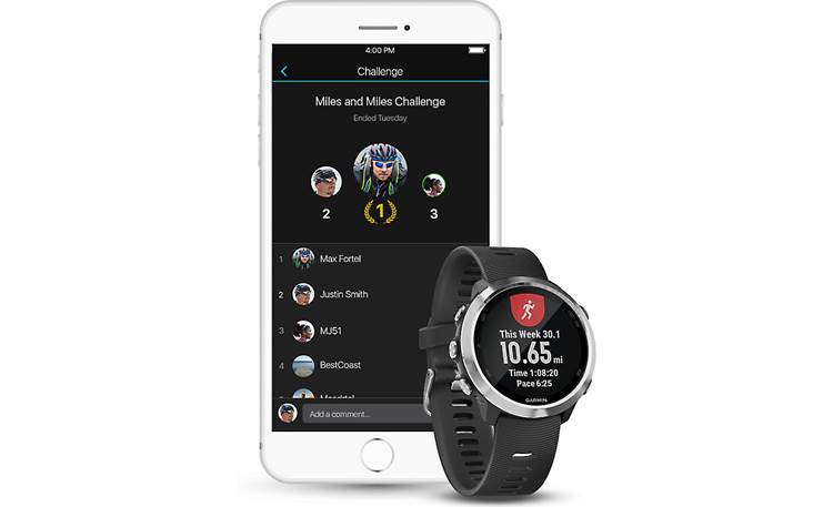 Garmin Forerunner 645 Music (Black with stainless hardware) GPS running ...