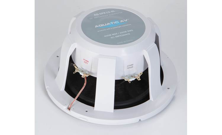 Aquatic AV AQ-SPK10-4LC (Chrome grille) 10" 4-ohm marine subwoofer with ...