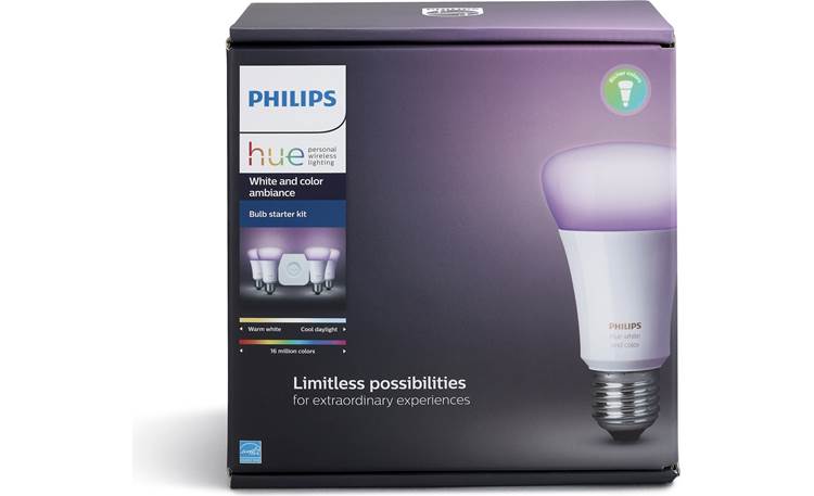 Philips Hue White and Color Ambiance Starter Kit Four smart LED light ...