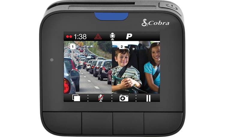 Cobra DASH 2316D Two-camera system: HD dash cam and rear-view cam with ...