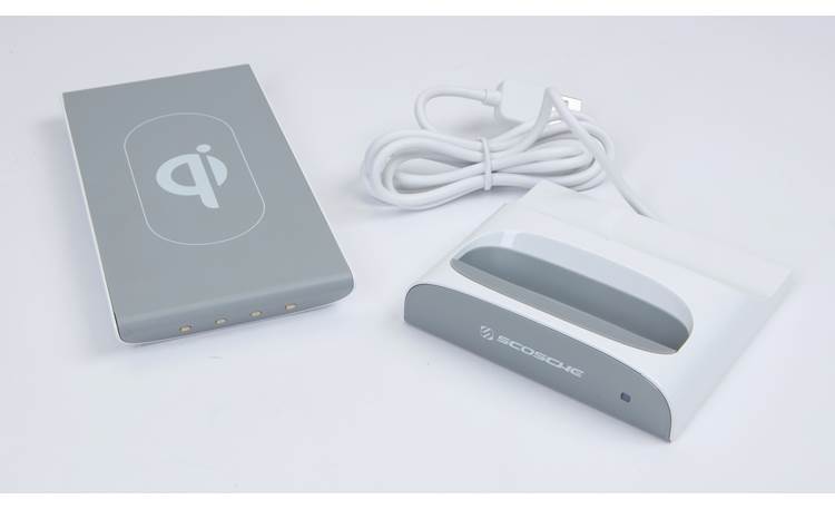 Scosche QiDock Powerbank (White) Qi wireless charging dock with ...