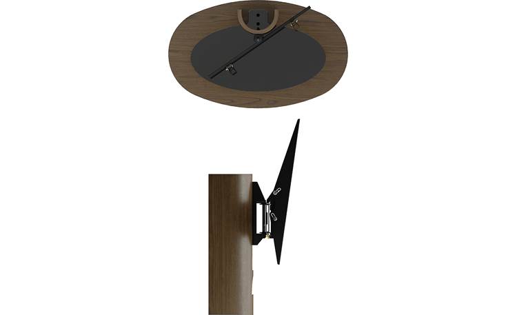 AVF Chepstow Affinity Plus (Walnut/Black Glass) Tilting/swiveling ...