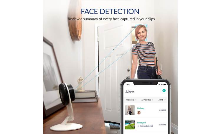 Kami Mini Plug-in Wi-Fi indoor security camera at Crutchfield