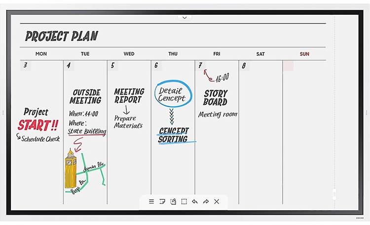 Samsung Flip 2 WM65R 65" 4K UHD digital flip chart display at Crutchfield