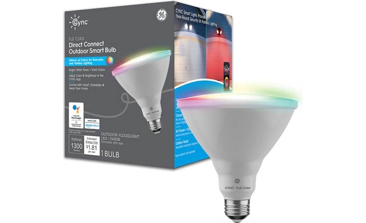 GE Lighting RGB PAR38 Outdoor Bulb (Single) Weather-resistant outdoor ...