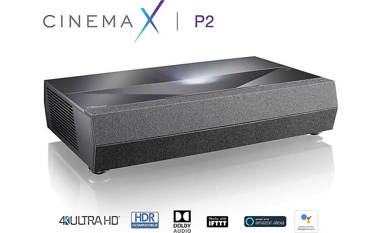 Optoma CinemaX P2 Ultra Short Throw Projector (Black) 4K laser home ...