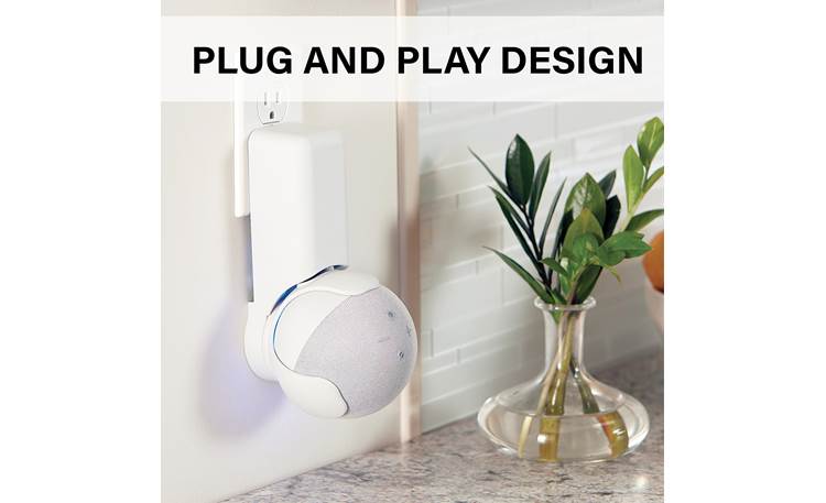 Sanus WSEDH1 (White) Outlet hanger designed for Amazon Echo Dot at ...