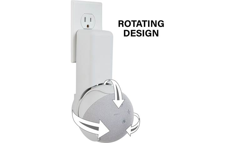 Sanus WSEDH1 (White) Outlet hanger designed for Amazon Echo Dot at ...