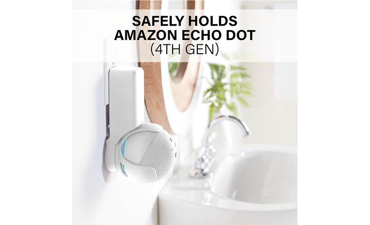 Sanus WSEDH1 (White) Outlet hanger designed for Amazon Echo Dot at ...