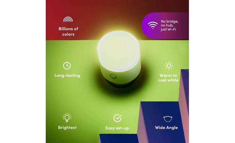 LIFX Color A19 Bulb (1100 lumens) (Single) Colorful LED light bulb with ...