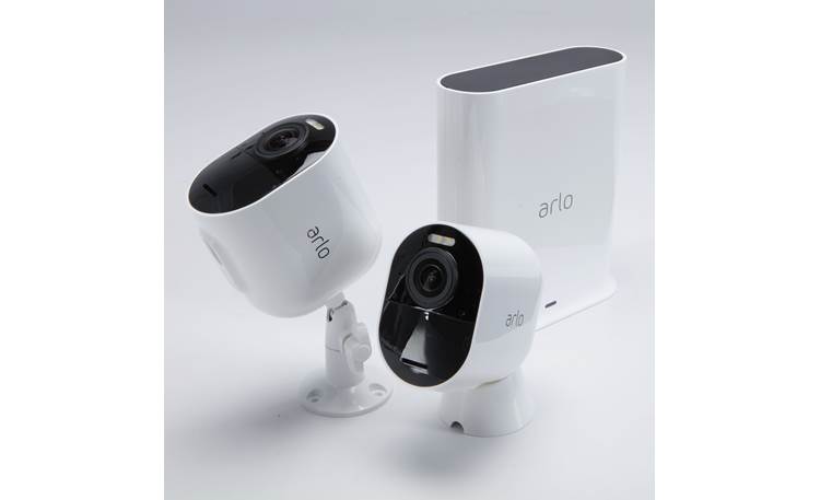 Arlo Ultra 2 Two-Camera System (White) SmartHub and two wire-free UHD ...