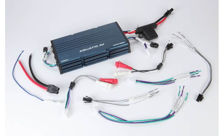 Aquatic AV AD500.4 4-channel marine/powersports amplifier — 100 watts ...