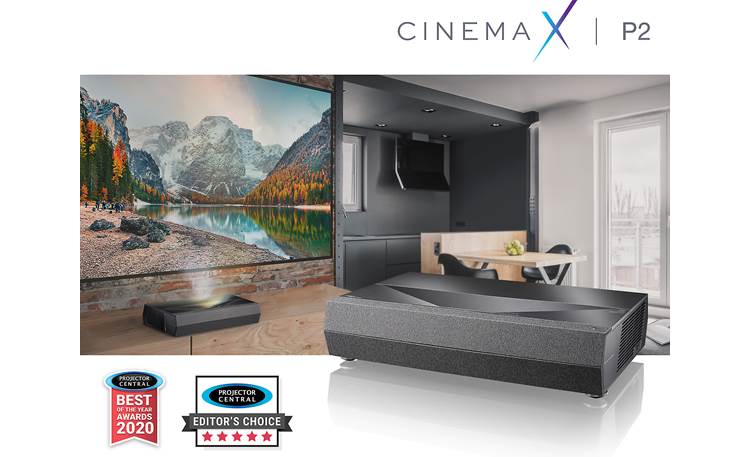 Optoma CinemaX P2 Ultra Short Throw Projector (Black) 4K laser home ...