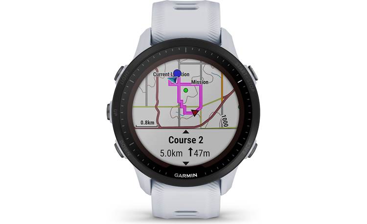 Garmin Forerunner 955 Solar (Whitestone) GPS running watch at Crutchfield